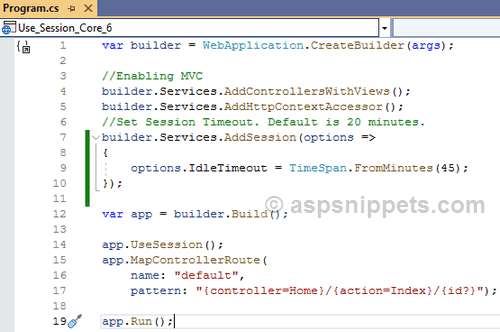 Net Core 6 Set Custom Session Timeout In Aspnet Core