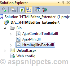 AJAX Control Toolkit HtmlEditorExtender Sanitizer provider is not configured in the WebConfig file
