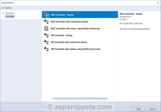 Aspnet Mvc Core Hello World Tutorial With Sample Program Example