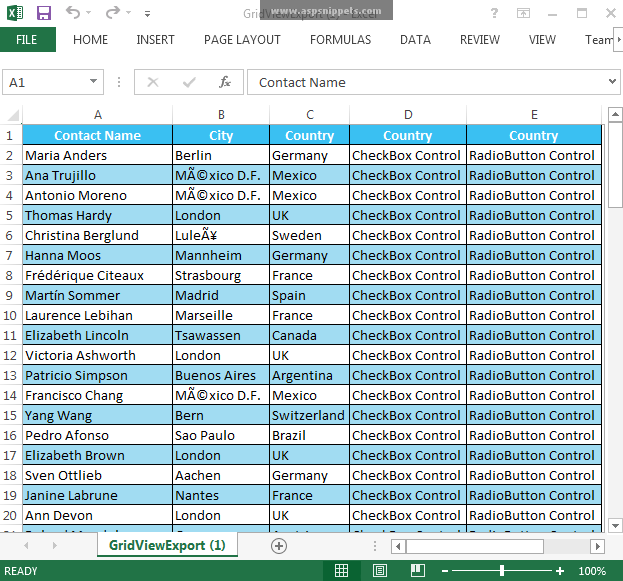 Remove Hyperlink When Exporting Gridview To Excel In Aspnet