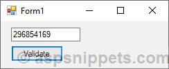 Numeric validation using RegularExpression Validator in C and VBNet