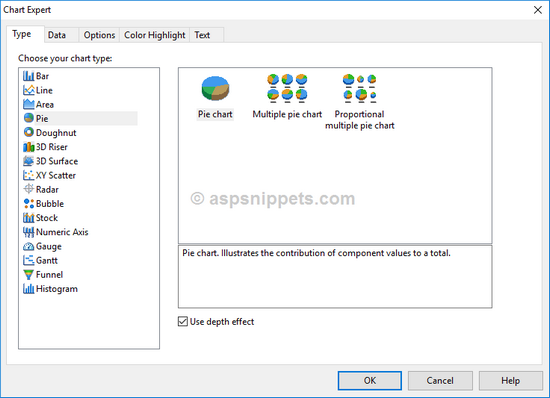 Adding Charts To Aspnet Crystal Report Viewer Control Display Pie Chart In Crystal Report In Aspnet
