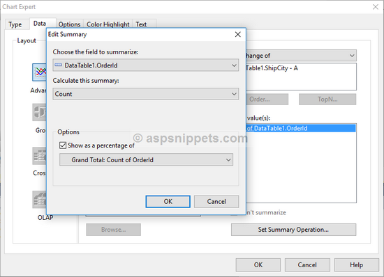 Adding Charts To Aspnet Crystal Report Viewer Control Display Pie Chart In Crystal Report In Aspnet