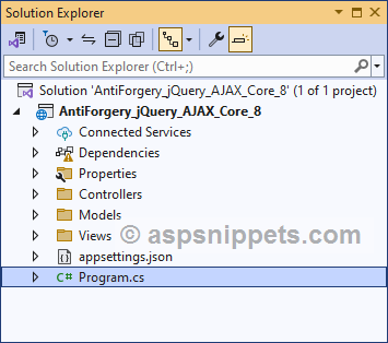 ASPNet Core 8 Using AntiForgery Token with jQuery AJAX