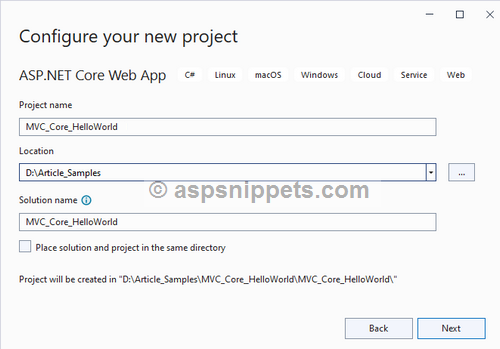 Aspnet Core 8 Hello World Tutorial With Sample Program Example