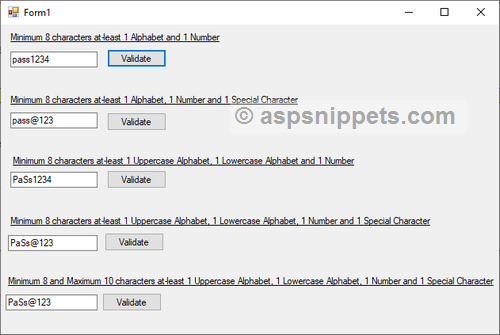 Implement Password Policy Using Regular Expressions In C And Vbnet