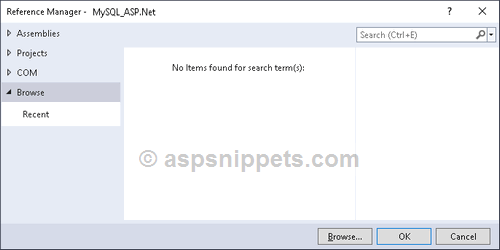 Download Install And Reference Mysql Connector In Aspnet 0314
