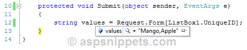 Add Insert Items To Aspnet Listbox Using Javascript And Jquery