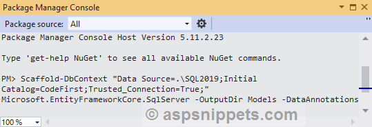 Aspnet Core Razor Pages Entityframework Code First Approach With Existing Database