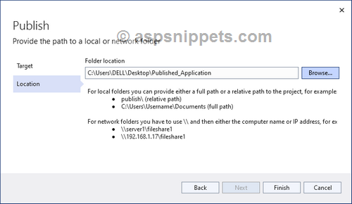 Publish web application in Visual Studio 2022