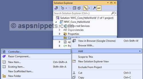 Aspnet Core 8 Hello World Tutorial With Sample Program Example