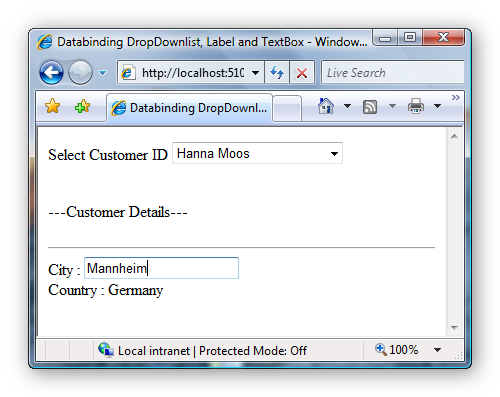 Populate Textbox Based On Dropdownlist Selection In Aspnet Using C And Vbnet