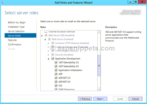 Install Configure And Register Aspnet 45 With Iis8 On Windows Server 2012 