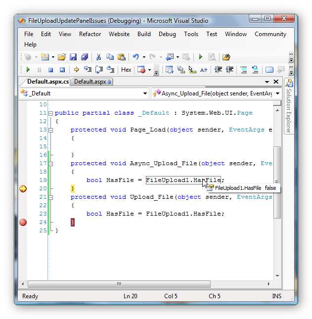Why Posted File Is Null And Hasfile Is False When Fileupload Is Inside Ajax Updatepanel In Aspnet