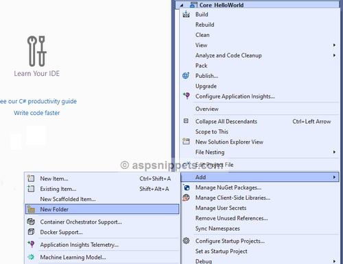 Aspnet Core 3 Razor Pages Hello World Tutorial With Sample Program Example