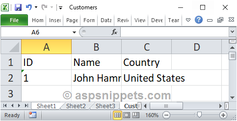 Insert and Update Data to Excel Sheet using ADONet and C and VBNet