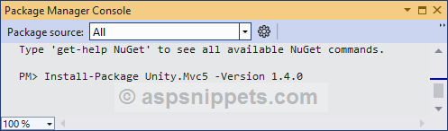 ASPNet MVC Dependency Injection using Unity Framework
