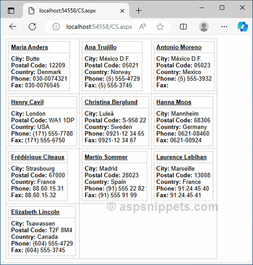 Populate Aspnet Listview From Database And Repeat Columns Horizontally Using Grouptemplate