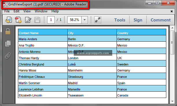 Create Password Protected Secured Pdf Using Itextsharp In Aspnet