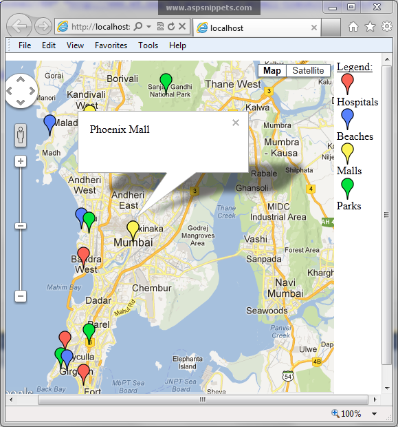 Google Maps V3: Display Colored Markers for particular type of location
