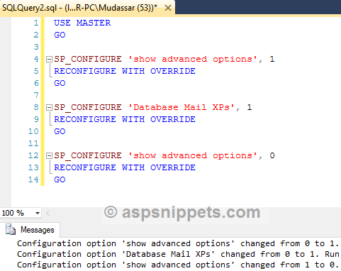 Send Email in SQL Server using Stored Procedure