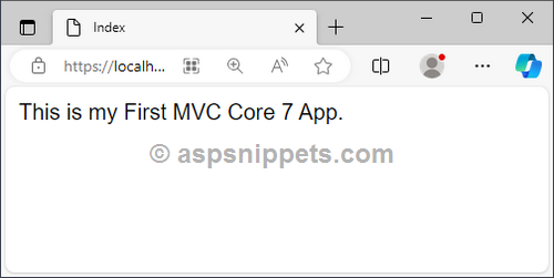 Aspnet Core 7 Hello World Tutorial With Sample Program Example
