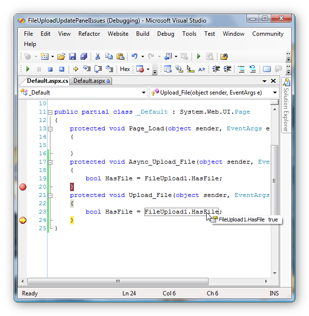 Why Posted File Is Null And Hasfile Is False When Fileupload Is Inside Ajax Updatepanel In Aspnet