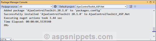Install Ajaxcontroltoolkit Library Using Nuget 6611