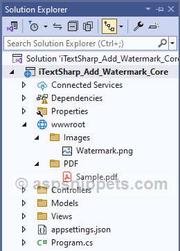 ASPNet Core Add Watermark to existing PDF using iTextSharp