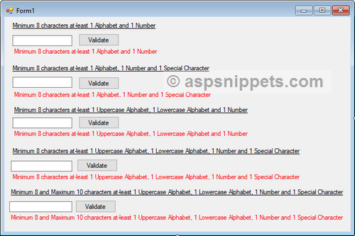Implement Password Policy Using Regular Expressions In C And Vbnet