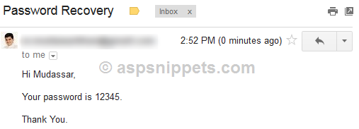Implement Forgot Password Functionality In Aspnet Using C And Vbnet