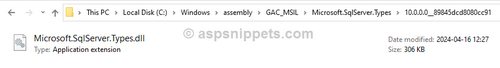 Could Not Load File Or Assembly Microsoftsqlservertypes Version10000