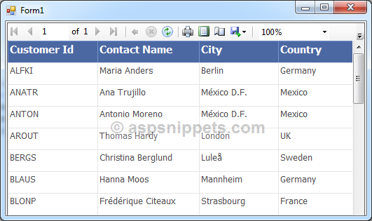 Using Reportviewer Control In Windows Forms Winforms Application Using C And Vbnet