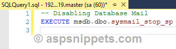 Disable Database Mail in SQL Server