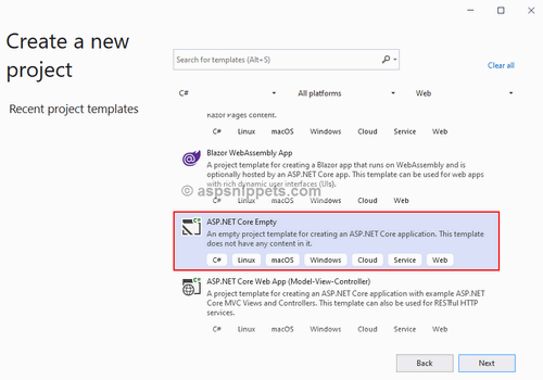 Aspnet Core 3 Hello World Tutorial With Sample Program Example